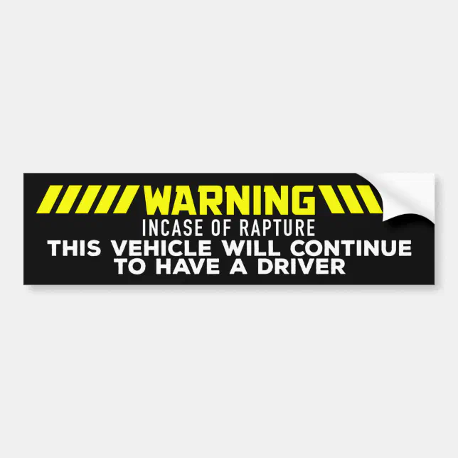 Rapture Bumper Sticker | Zazzle
