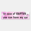 Rapture Bumper Sticker | Zazzle
