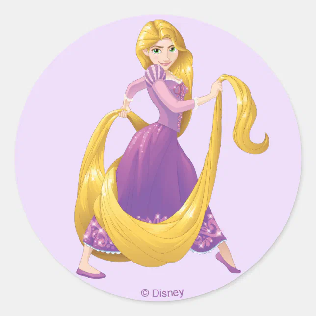 Rapunzel | Big Hair Day Classic Round Sticker | Zazzle
