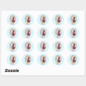 Rapunzel Frame Classic Round Sticker | Zazzle