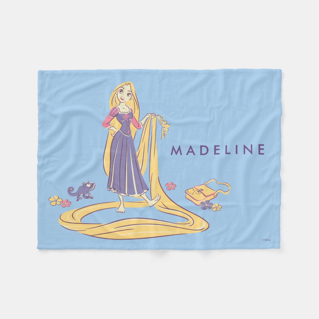 Rapunzel & Pascal Purple Pastels Fleece Blanket | Zazzle