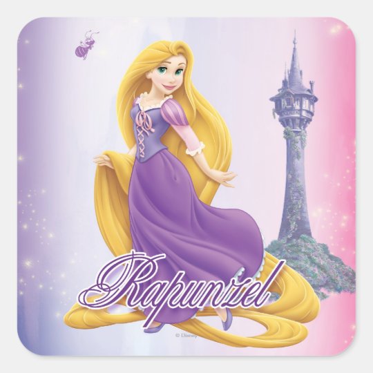 Rapunzel Princess Square Sticker | Zazzle.com