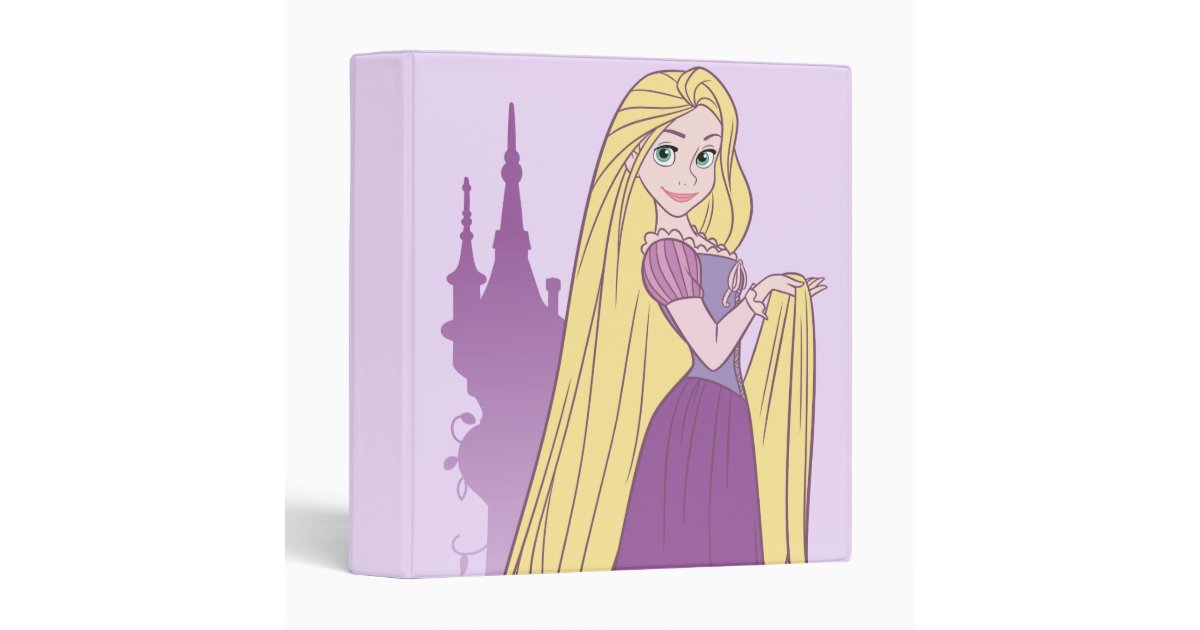 Rapunzel & Tower Graphic 3 Ring Binder | Zazzle