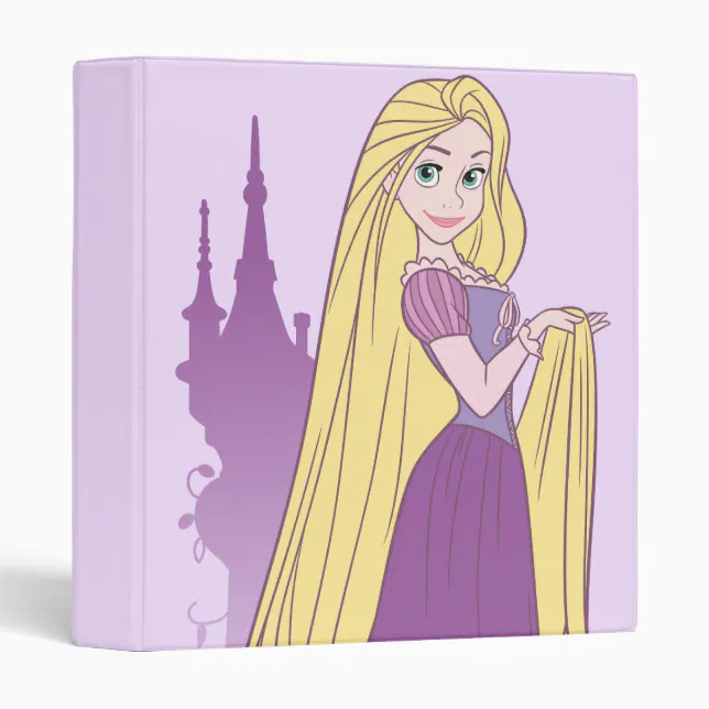 Rapunzel & Tower Graphic 3 Ring Binder | Zazzle