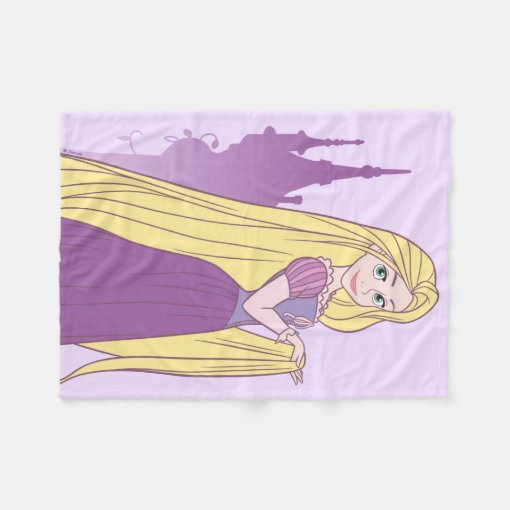 Rapunzel & Tower Graphic Fleece Blanket | Zazzle