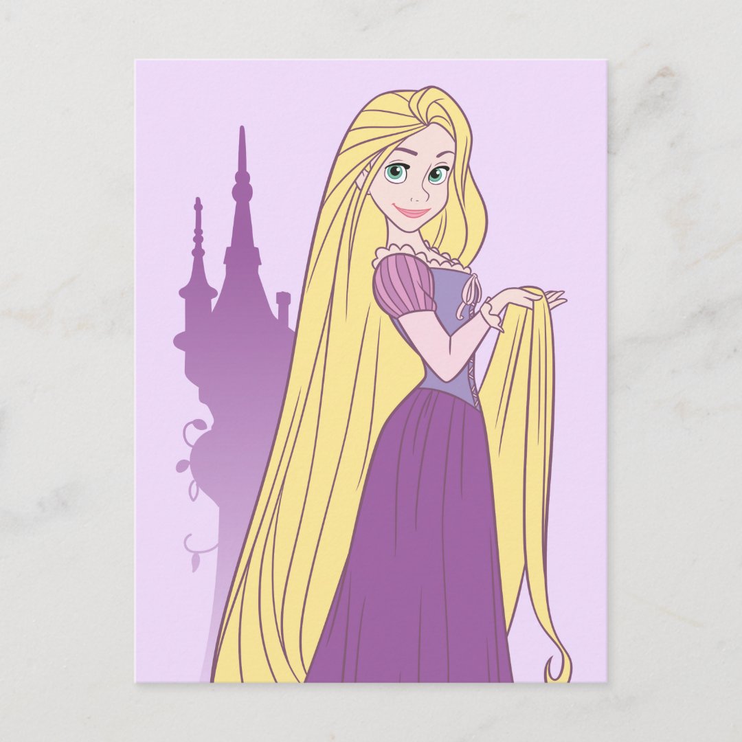 Rapunzel & Tower Graphic Postcard | Zazzle