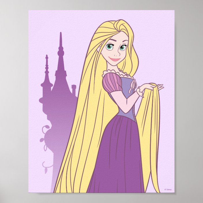 Rapunzel & Tower Graphic Poster | Zazzle.com