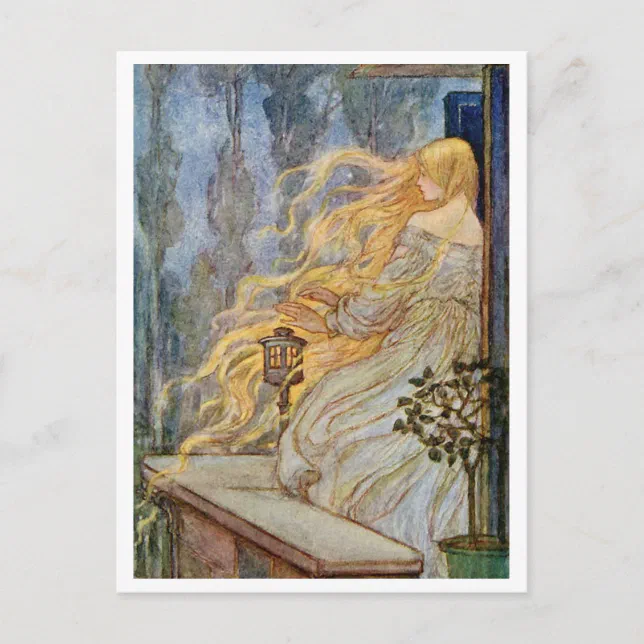 Rapunzel Vintage Illustration Postcard | Zazzle