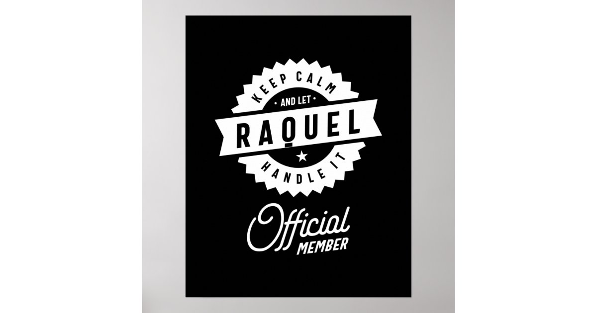 Raquel Personalized Name Birthday Gift Poster | Zazzle