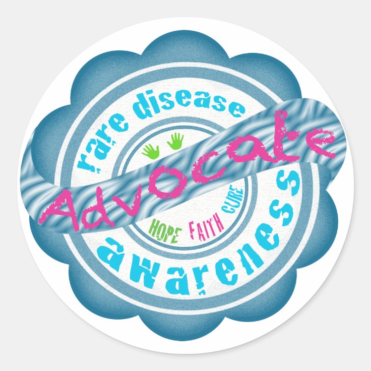 Rare Disease Awareness Classic Round Sticker | Zazzle