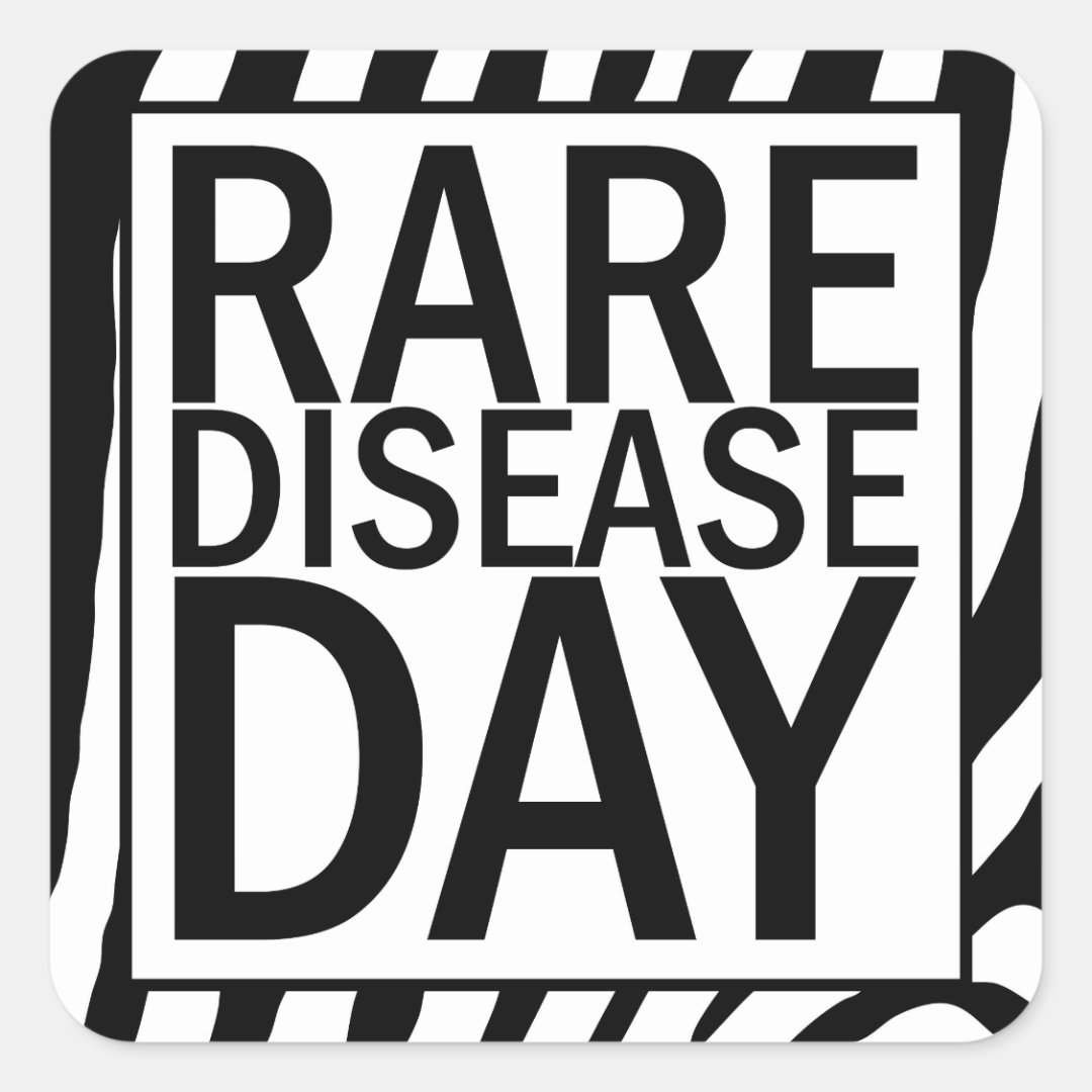 Rare Disease Day sticker sheet (zebra print) | Zazzle