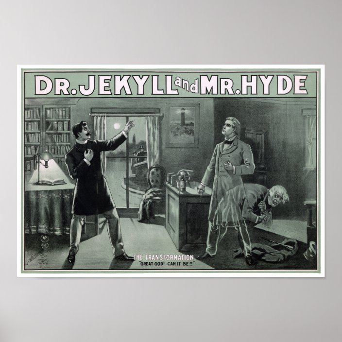 Rare Dr. Jekyll and Mr. Hyde Transformation Poster | Zazzle