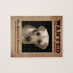 Rascally Retriever, aka Yellow Lab Jigsaw Puzzle | Zazzle