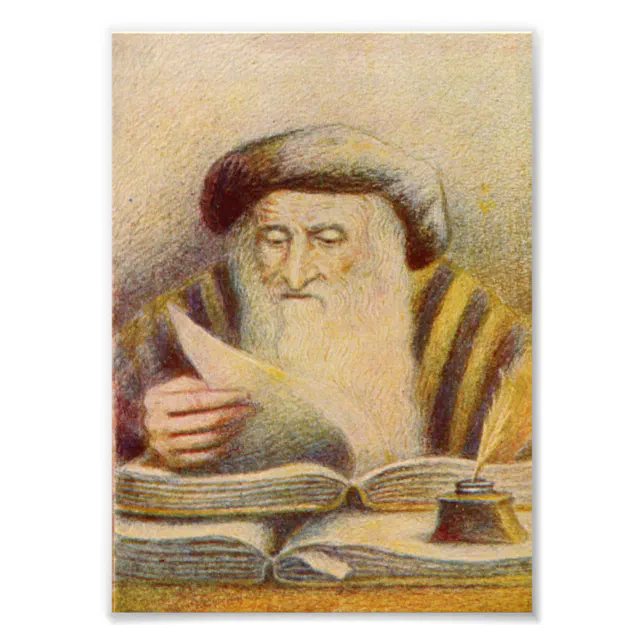 Rashi - Rabbi Solomon Yitzchaki Photo Print | Zazzle