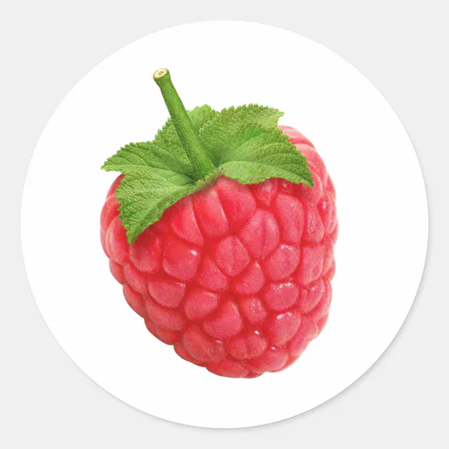 Raspberries Classic Round Sticker | Zazzle