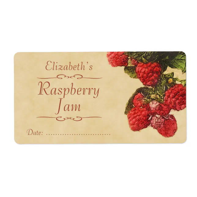 Raspberry Canning label | Zazzle