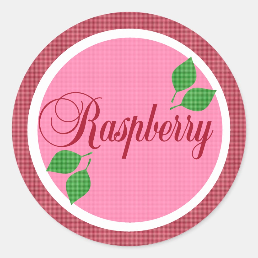 Raspberry Fruit Label Sticker | Zazzle