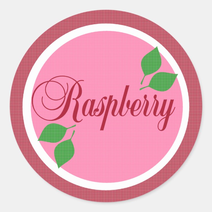 Raspberry Fruit Label Sticker | Zazzle