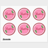 Raspberry Fruit Label Sticker | Zazzle