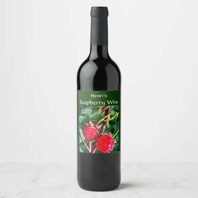 Raspberry Fruit Wine Label | Zazzle