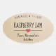 Raspberry jam Kraft paper homemade with love Oval Sticker | Zazzle