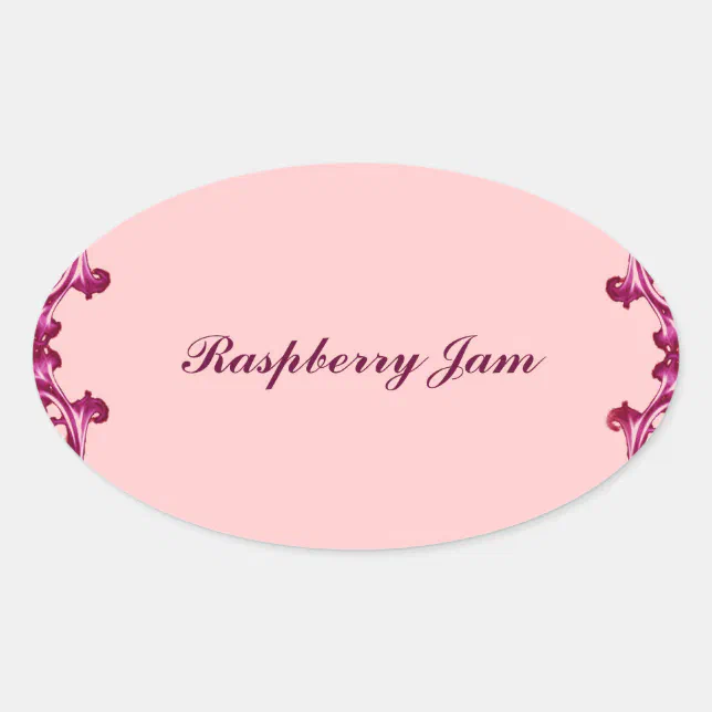 Raspberry jam preserves label and sticker | Zazzle