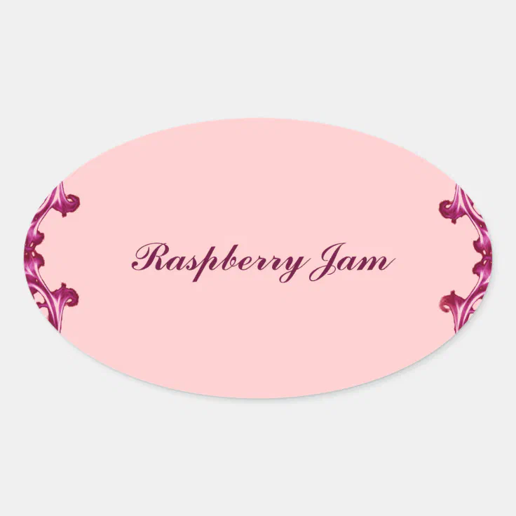 Raspberry jam preserves label and sticker | Zazzle