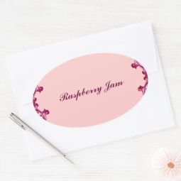 Raspberry jam preserves label and sticker | Zazzle