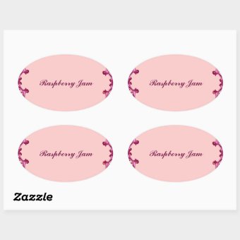 Raspberry jam preserves label and sticker | Zazzle