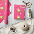 Raspberry popsicle pop art cute food wrapping paper | Zazzle