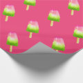 Raspberry popsicle pop art cute food wrapping paper | Zazzle