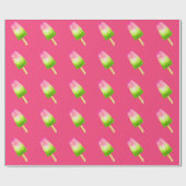 Raspberry popsicle pop art cute food wrapping paper | Zazzle