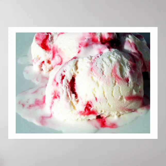 Raspberry ripple ice cream poster | Zazzle