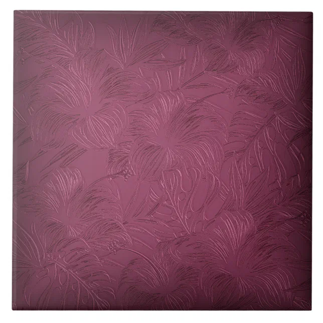 Raspberry Rose Floral Ceramic Tile | Zazzle