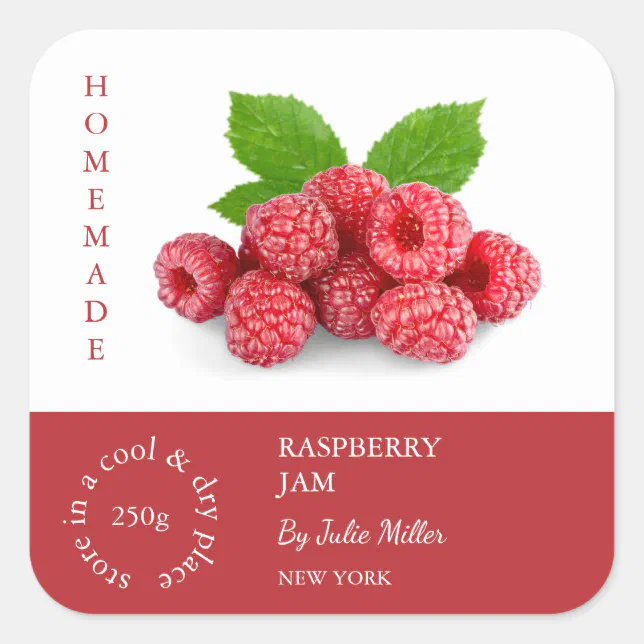 Raspberry Small Business Label | Zazzle