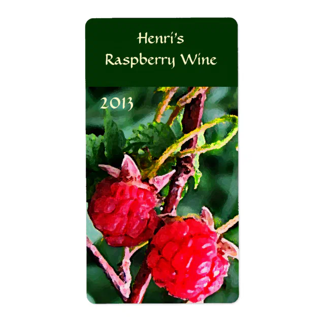 Raspberry Wine Label | Zazzle