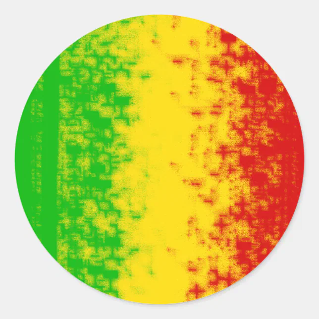 Rasta Design Classic Round Sticker | Zazzle