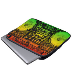 Rasta ghetto blaster laptop sleeve | Zazzle