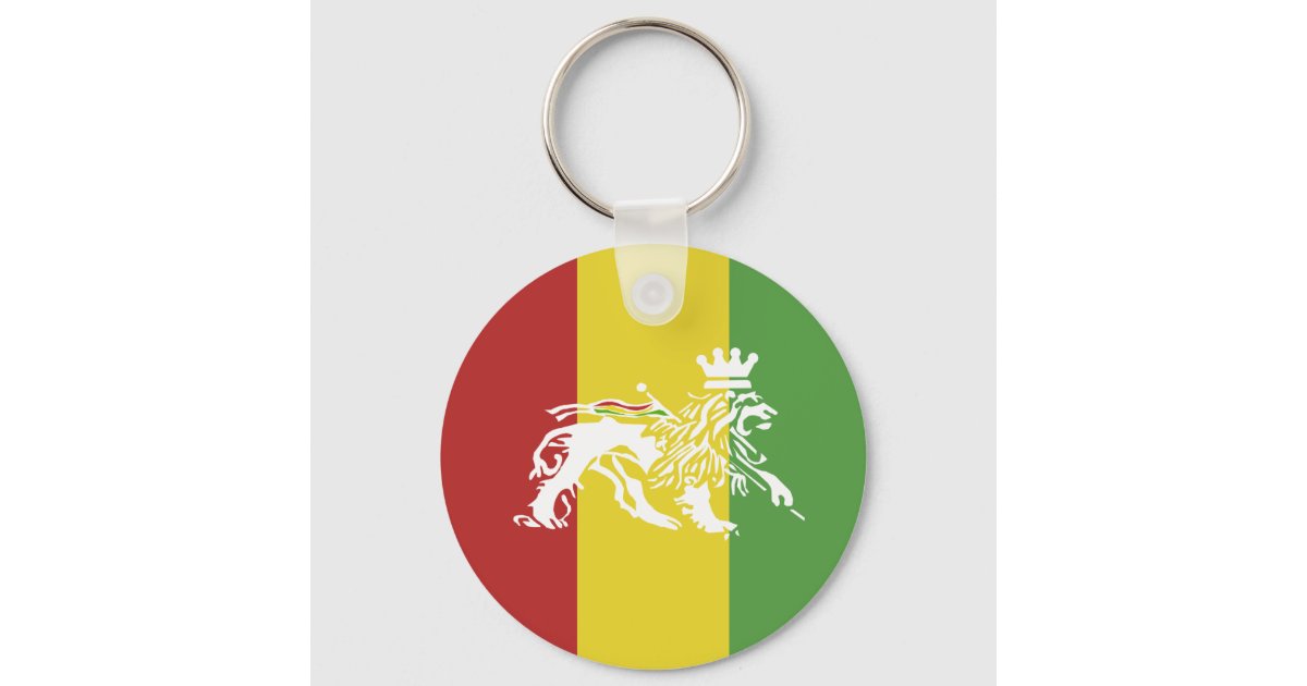 Rasta Lion Key Chain | Zazzle