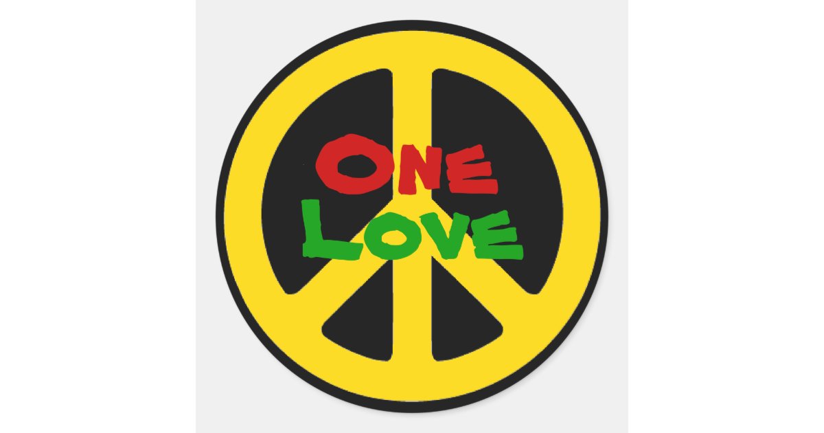 Rasta One Love Sticker | Zazzle