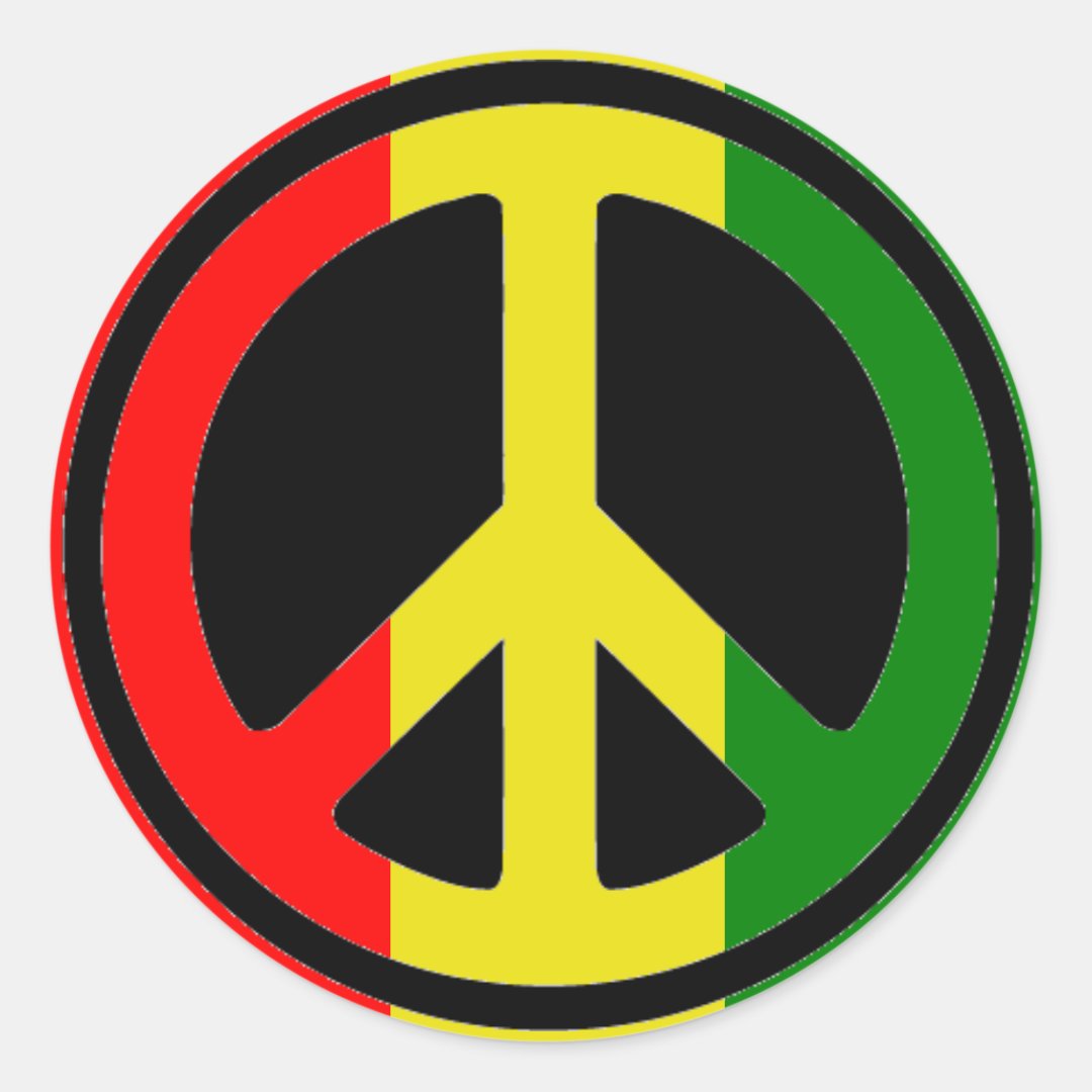 Rasta Peace Stickers | Zazzle