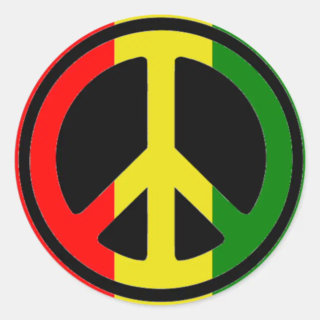 Rasta Peace Stickers | Zazzle