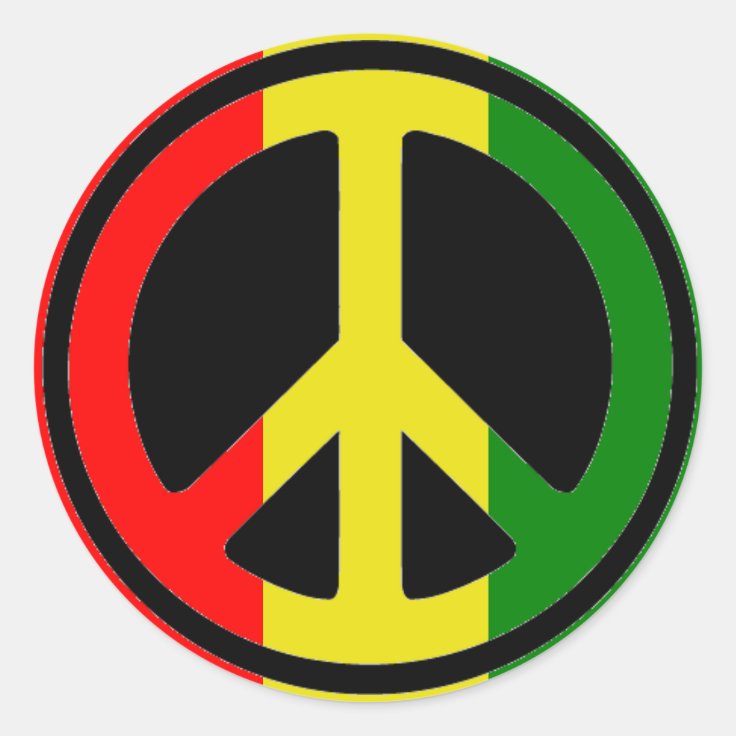 Rasta Peace Stickers | Zazzle
