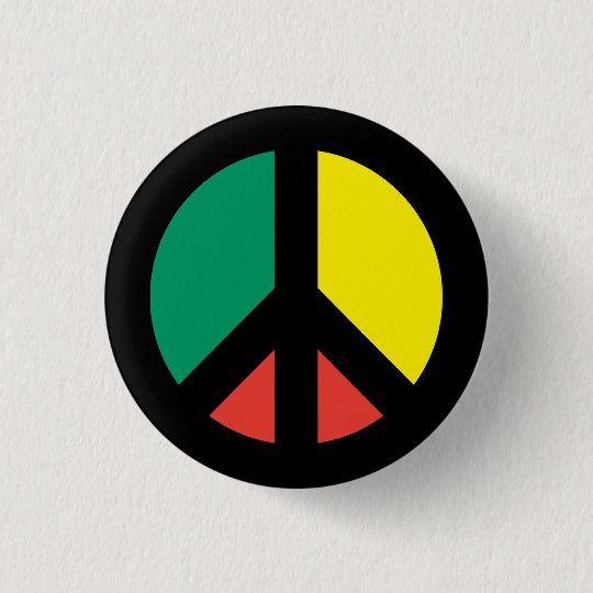 Rasta Peace Symbol Button | Zazzle.com