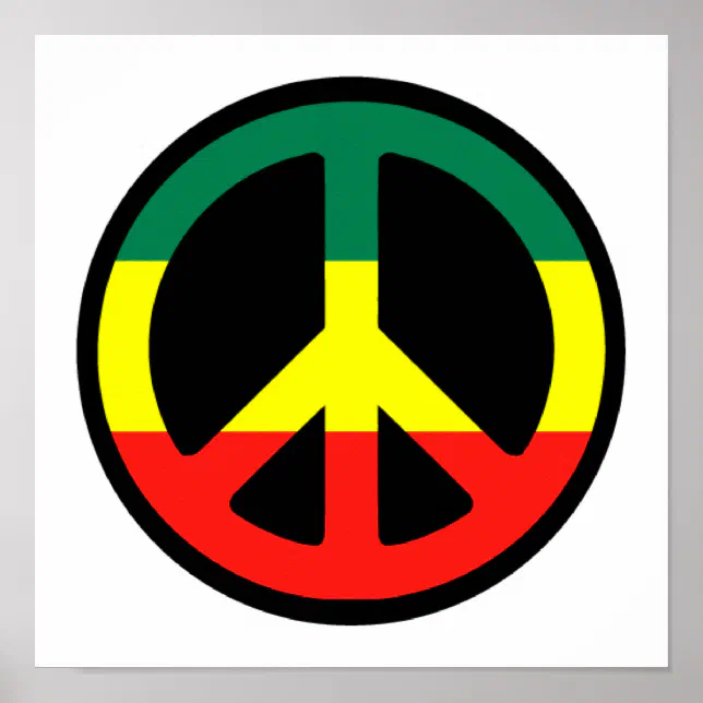 Rasta Peace Symbol Poster | Zazzle