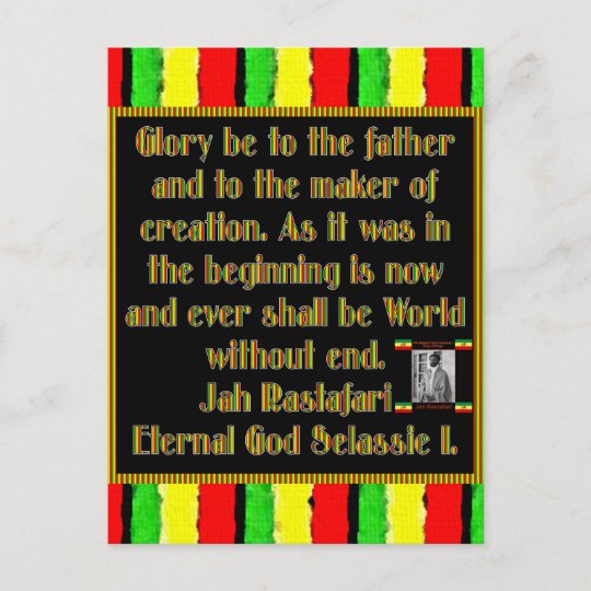 Rasta Prayer Recited before the Smoking Ceremony Postcard | Zazzle.com