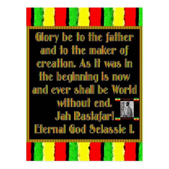 Rasta Prayer Recited before the Smoking Ceremony Postcard | Zazzle.com