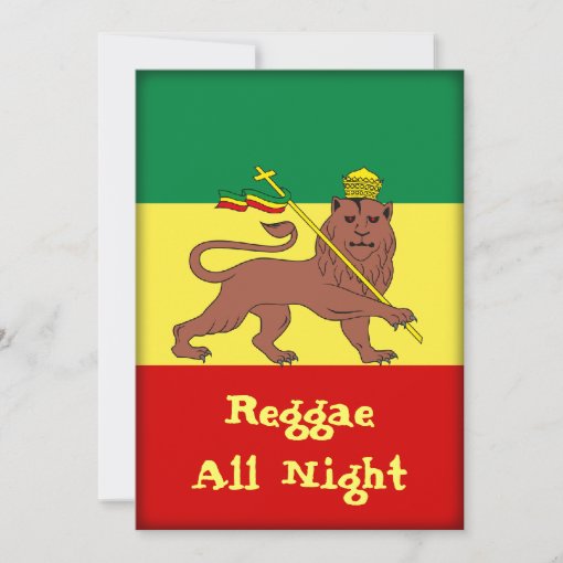 Rasta Reggae Lion of Judah Invitation | Zazzle