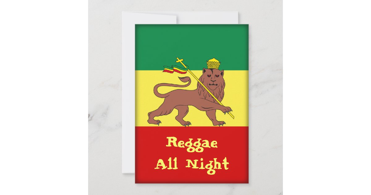 Rasta Reggae Lion of Judah Invitation | Zazzle