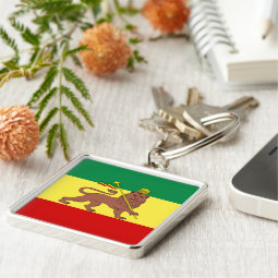 Rasta Reggae Lion of Judah Keychain | Zazzle